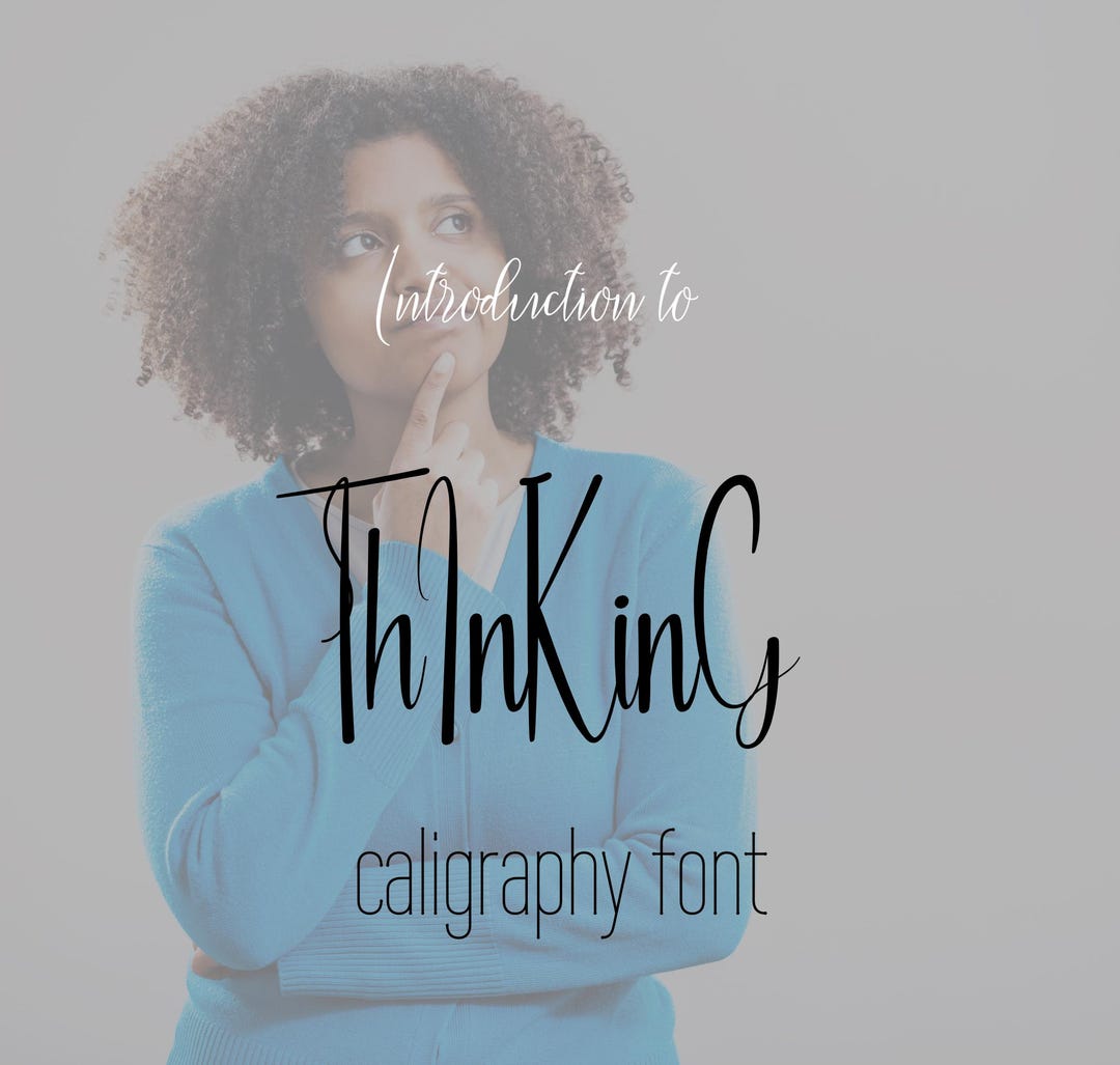Thinking Font | Modern Handwritten Script Font | Creative Aesthetic ...