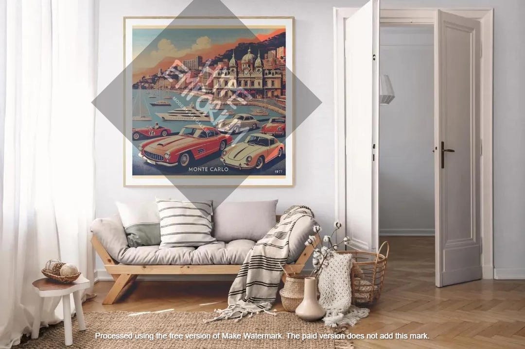 Monte Carlo 1977 - Vintage Style Printable Wall Art Poster - Etsy