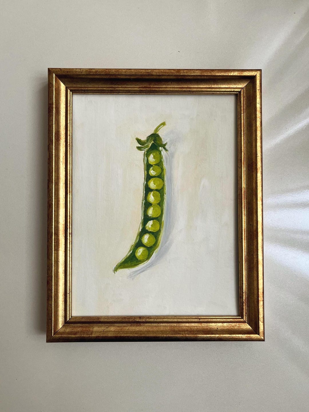 Green Pea Oil Painting, Original Kitchen Wall Art, 6x8 - Etsy