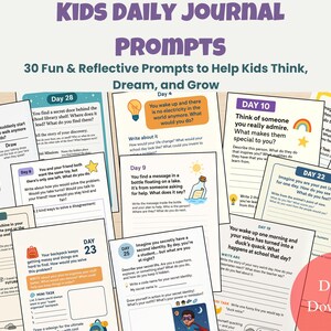 30 Journal Prompts for Kids | Daily Prompts | Gratitude Activities for ...