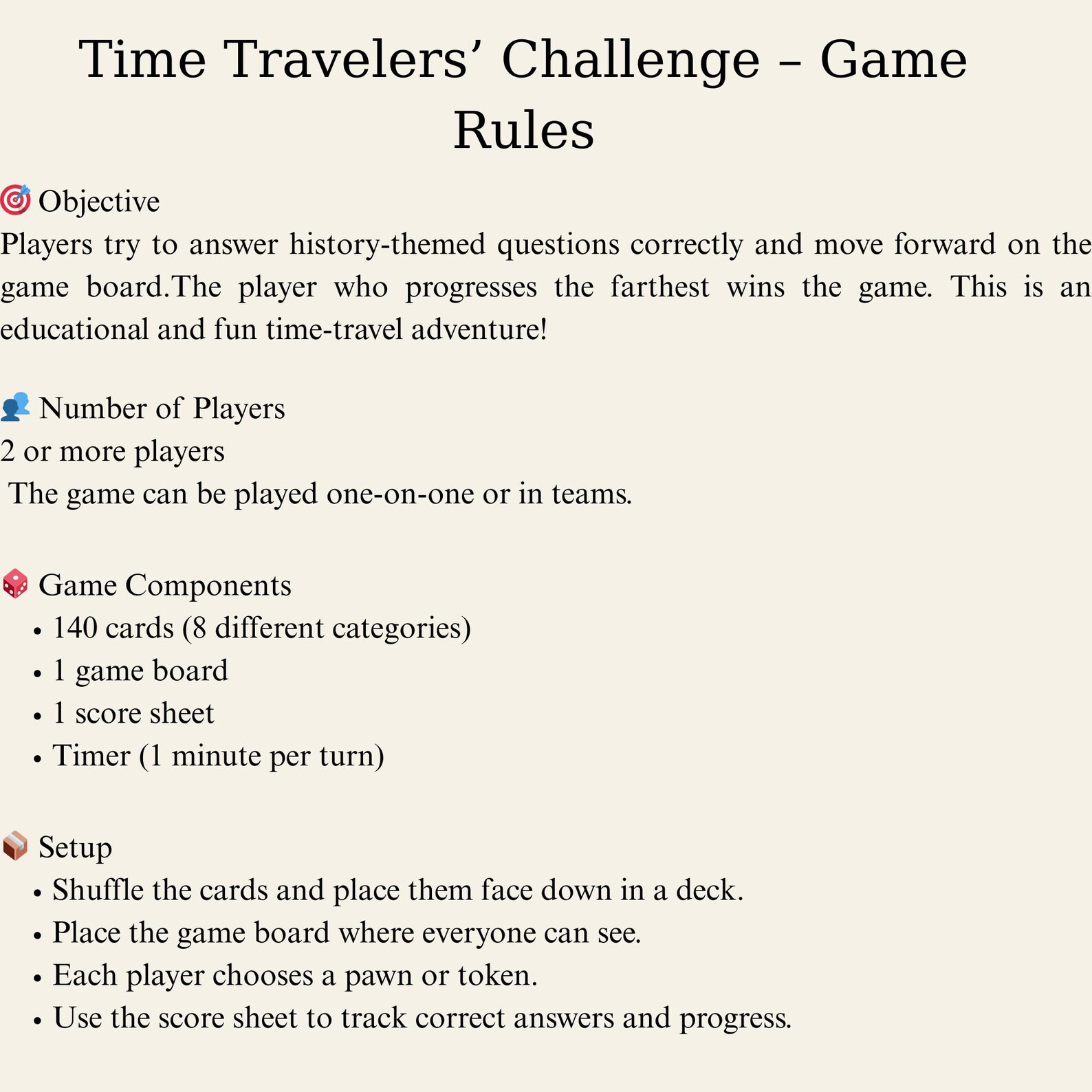 History Printable Trivia Board Game, Educational Trivia Cards for ...