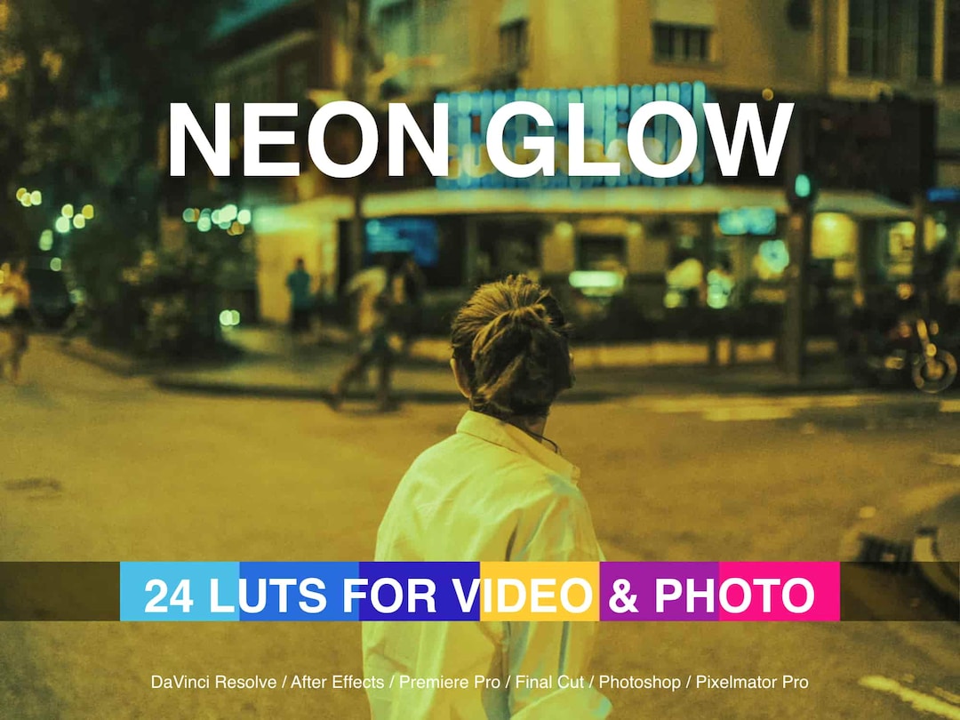 24 Neon Glow Luts Bundle — Futuristic Color Grading for Reels, Vlogs ...