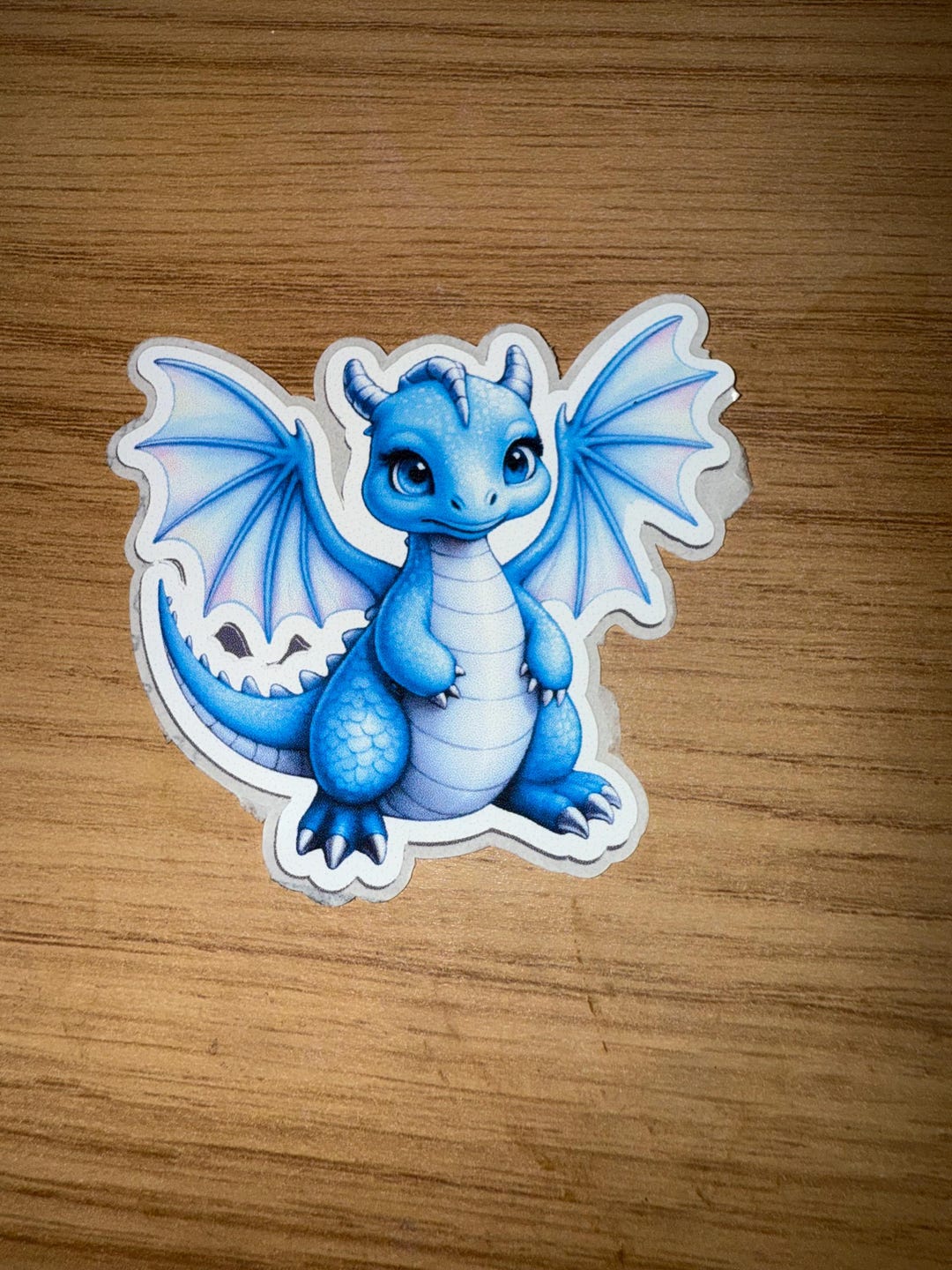 Cute Blue Dragon Sticker - Fantasy Baby Dragon Vinyl Sticker - Easy to ...