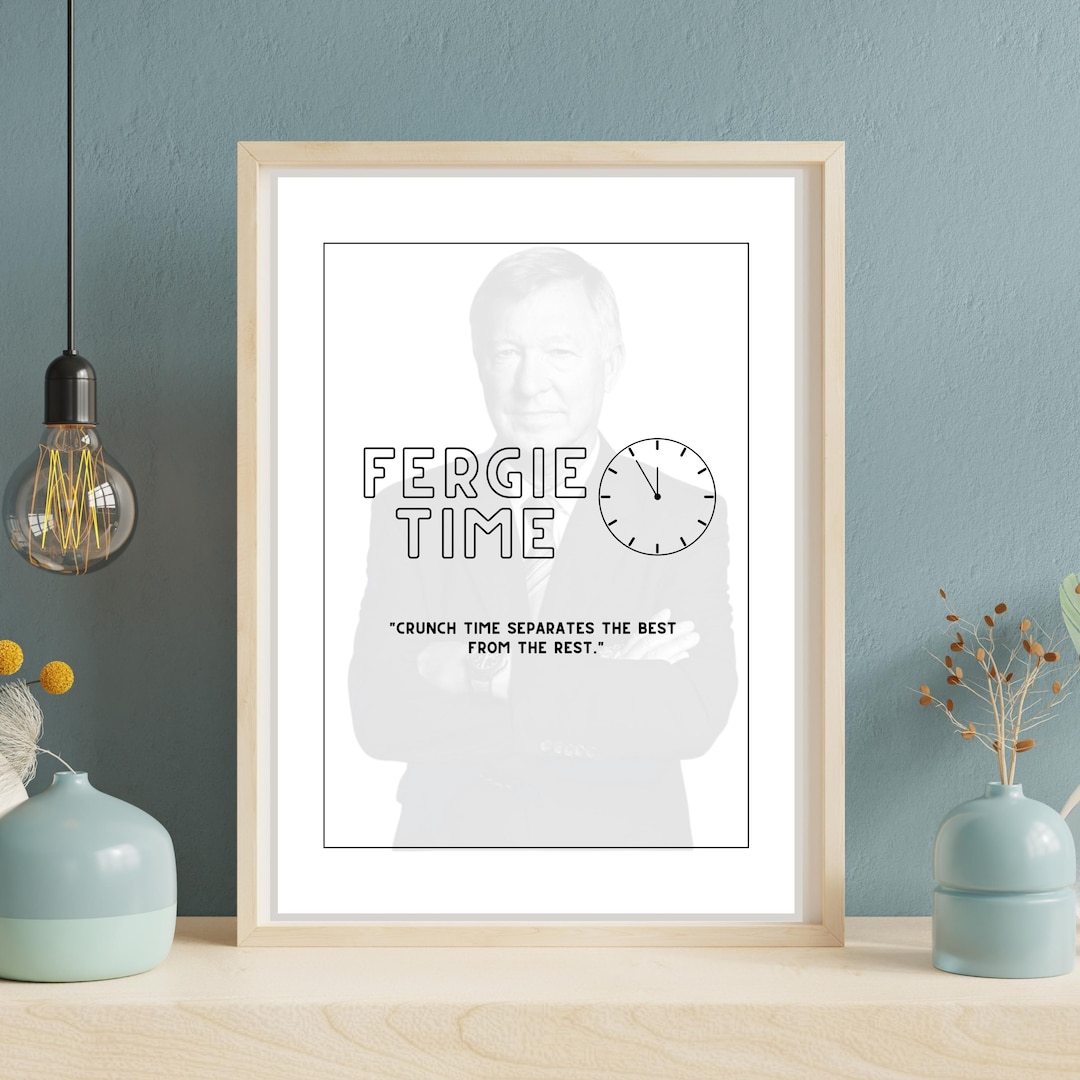 Fergie Time Minimalist Art Print | Manchester United | Alex Ferguson ...