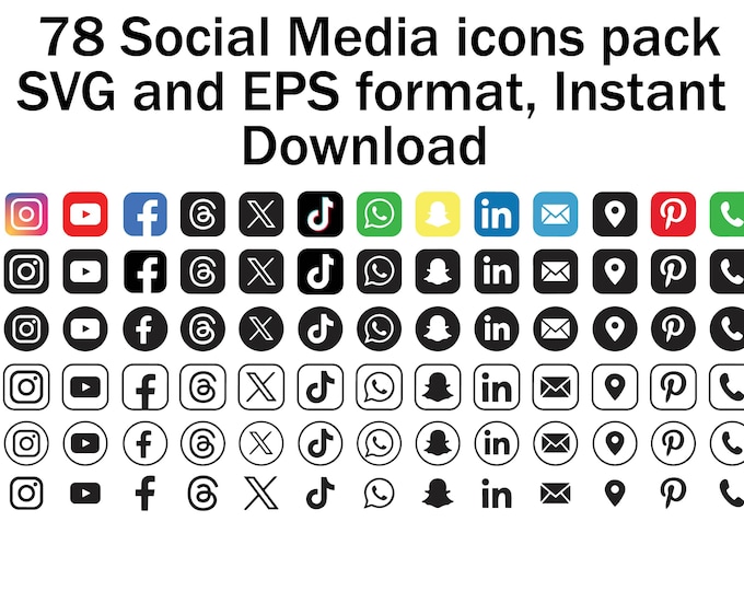 Website Icons Svg Bundle, Icons Clipart, Boho Icons Vector, Icons Decal ...