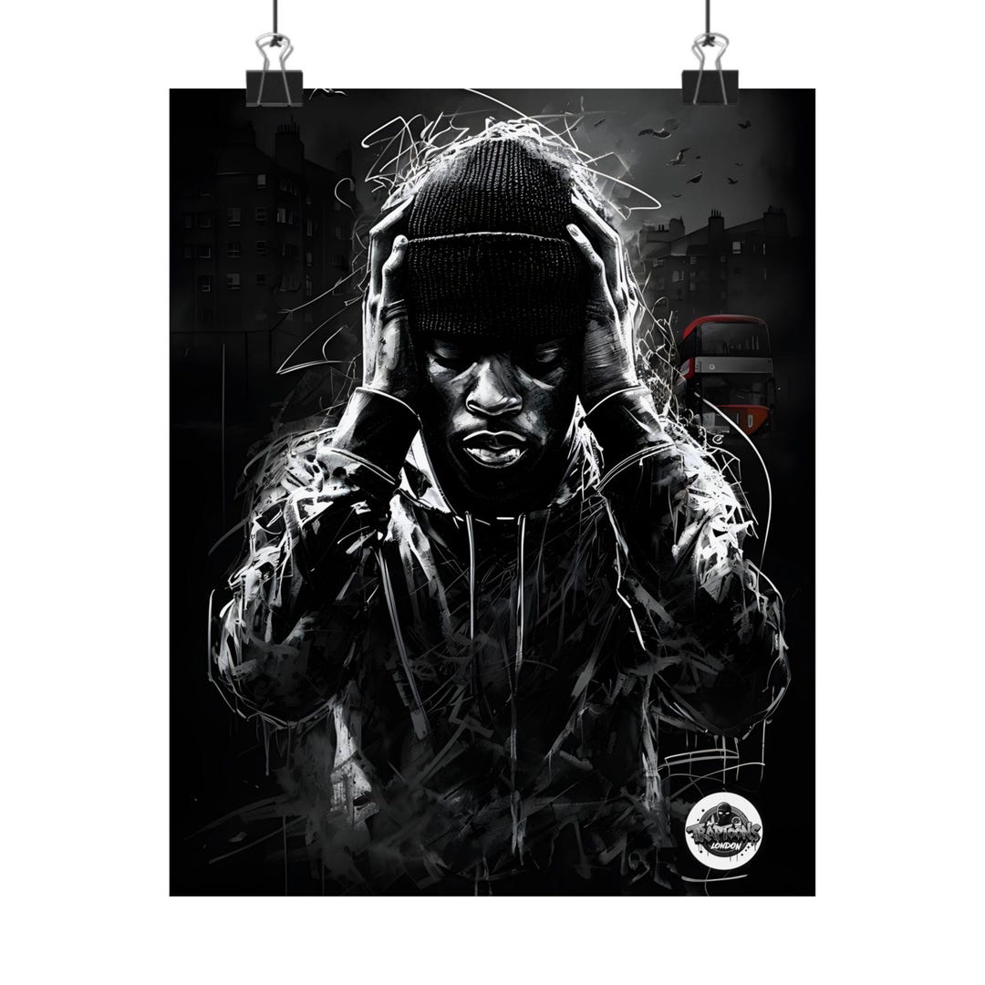Urban Streetwear Poster, Roadman Ski Mask Artwork,london Culture Print ...