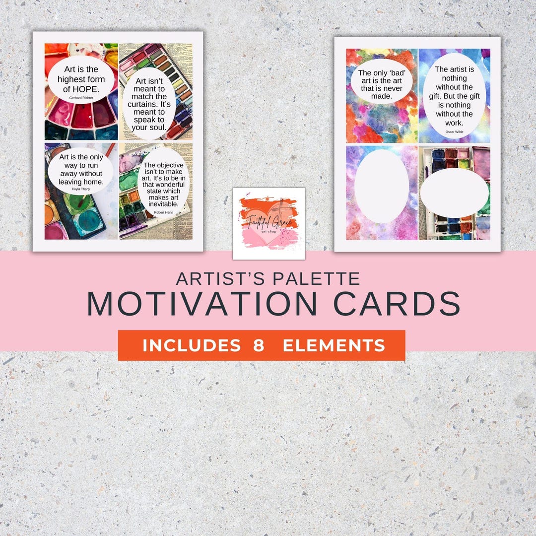 Digital Download | the Artist’s Palette Motivational Card Pack ...