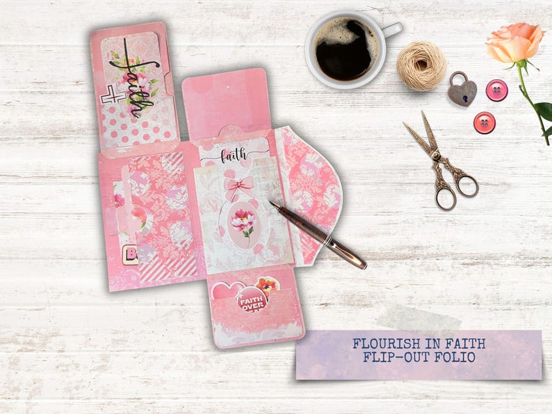 Digital Download | Flourish in Faith: Flip Out Folio Kit | Printable ...