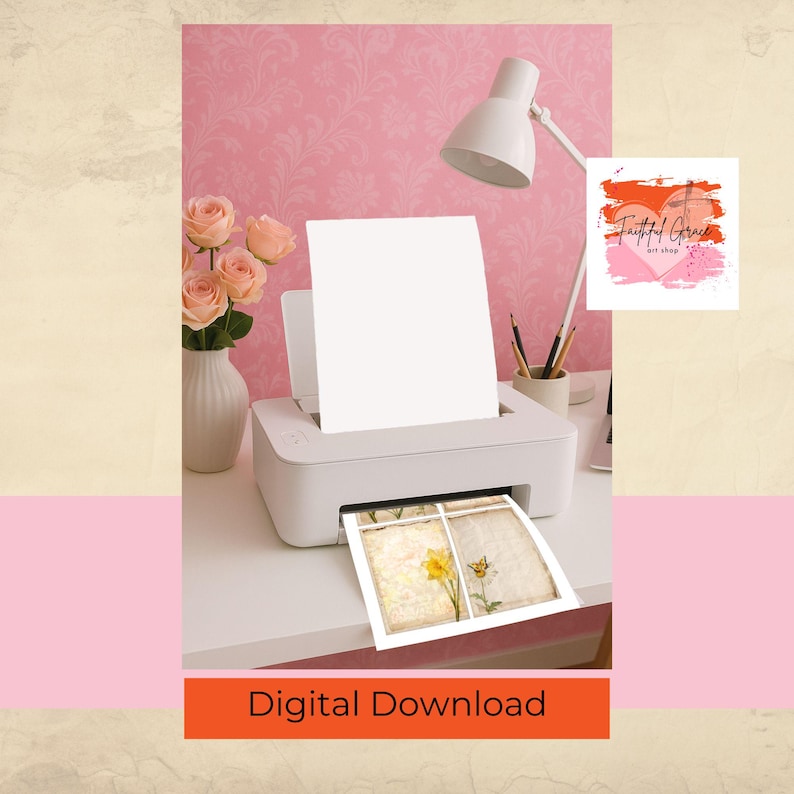 Summer Sunshine Junk Journal Kit | Printable Floral | Scrapbook Paper ...