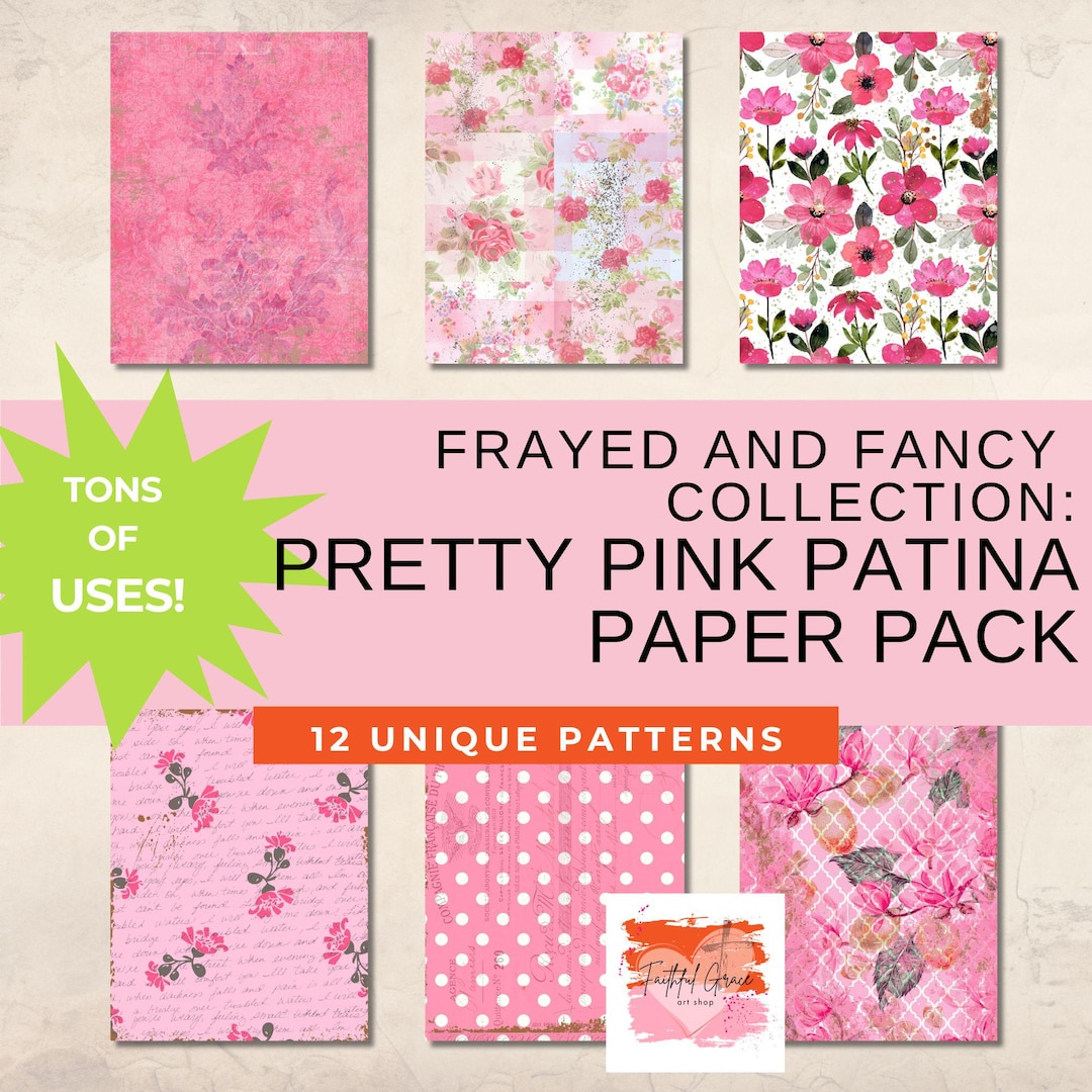 Digital Download | Printable Paper | Frayed & Fancy Collection: Pretty ...