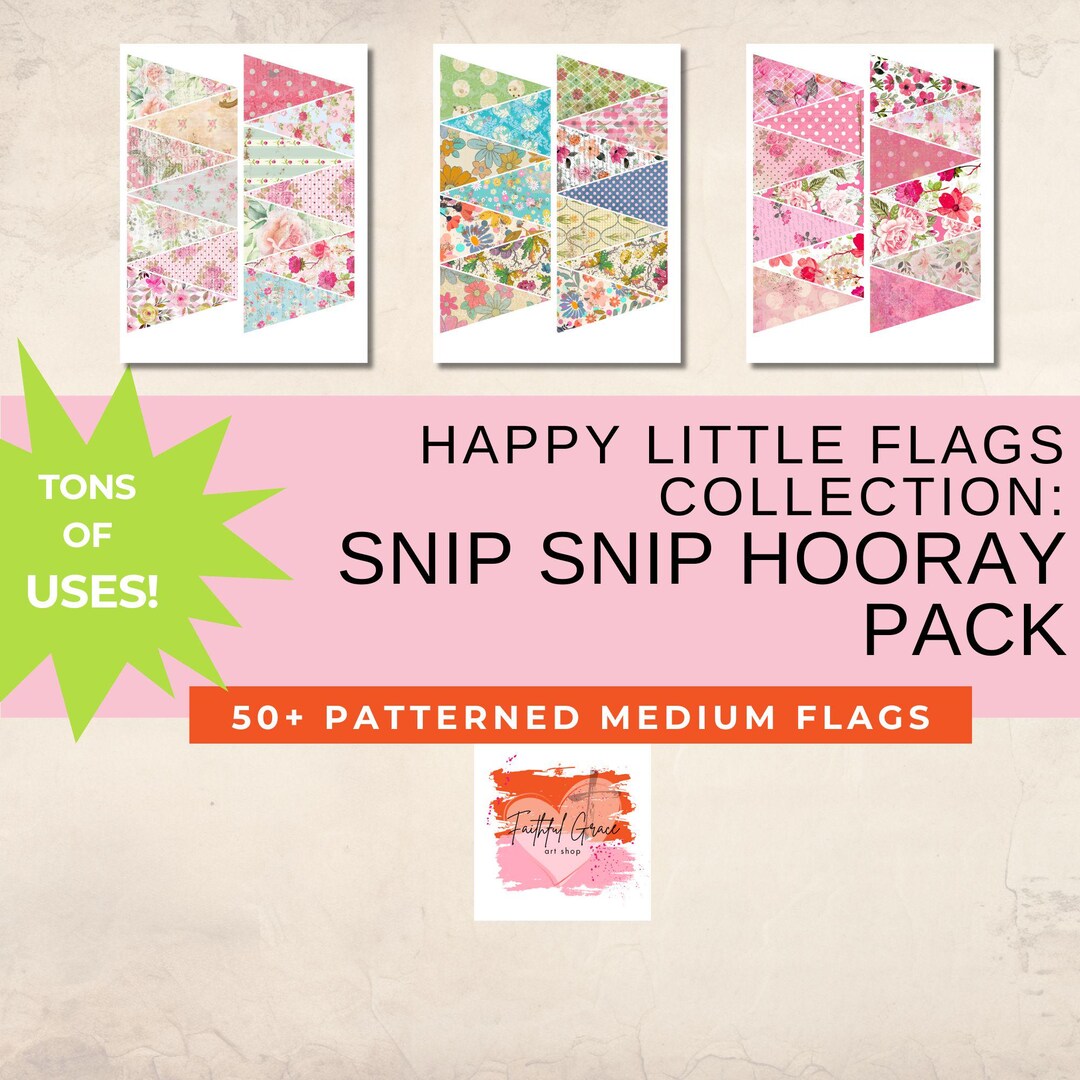 Shabby Chic Printable Flags: Junk Journal Ephemera (PDF Download) - Etsy