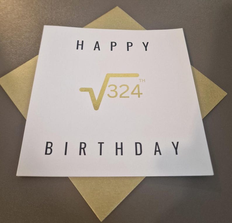 Maths Birthday Card, Square Root, Teacher Finance Mathematician - Etsy