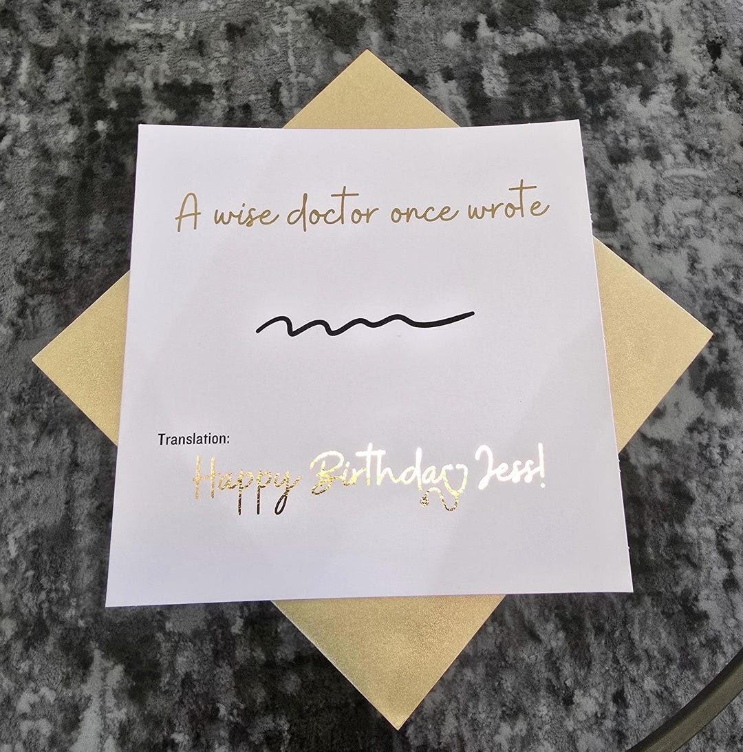 Funny Wise Doctor Scribble Birthday Card, Nurse Medic Thank You ...