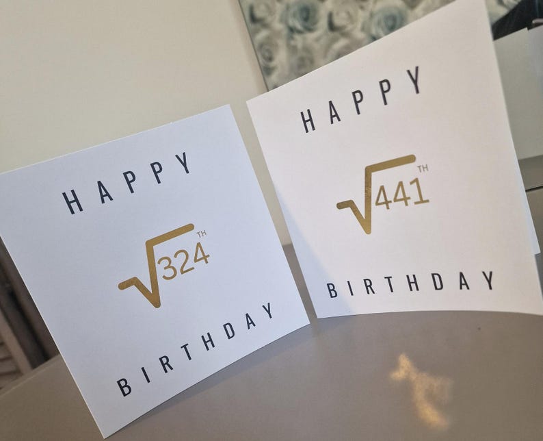 Square Root Maths Birthday Card, Mathematician Maths Teacher Numbers - Etsy