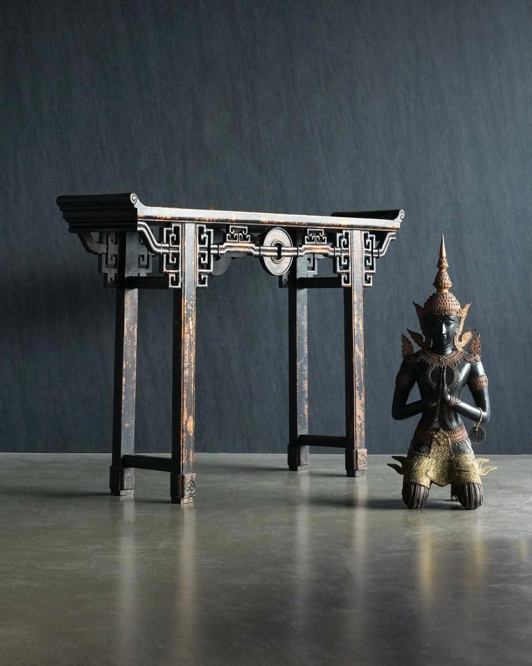 Vintage Chinese Console Table -antique Asian Sideboard - Oriental ...