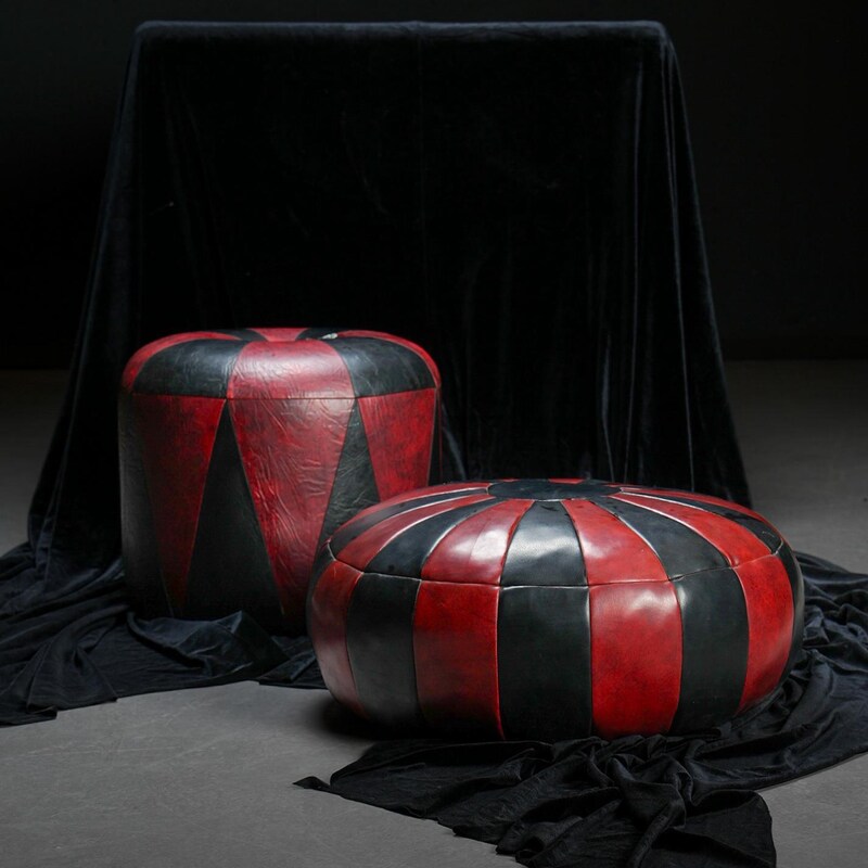 Red Pouf - Etsy