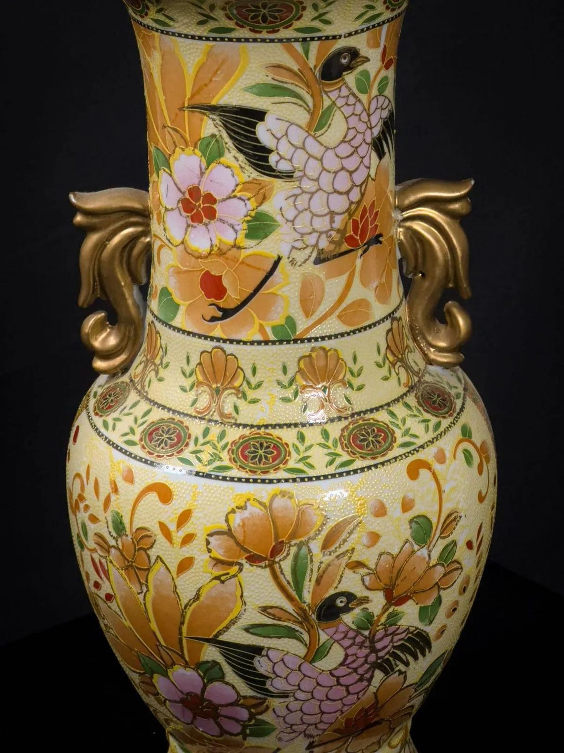 Handmade, Exaggerated, Antique Vase With Handle, Antique Porcelain Vase ...