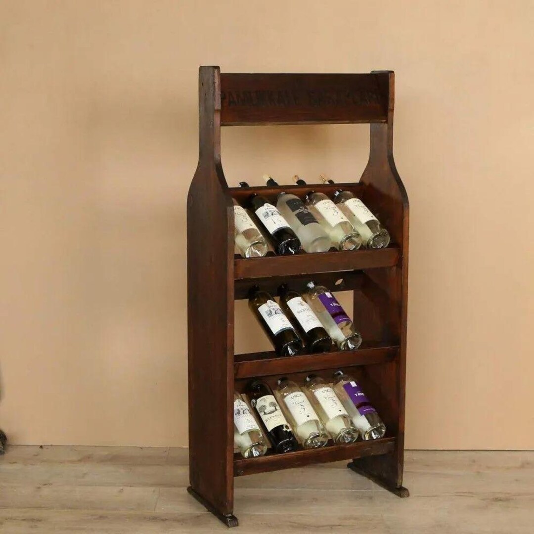 Vintage Wooden Wine Rack - Etsy