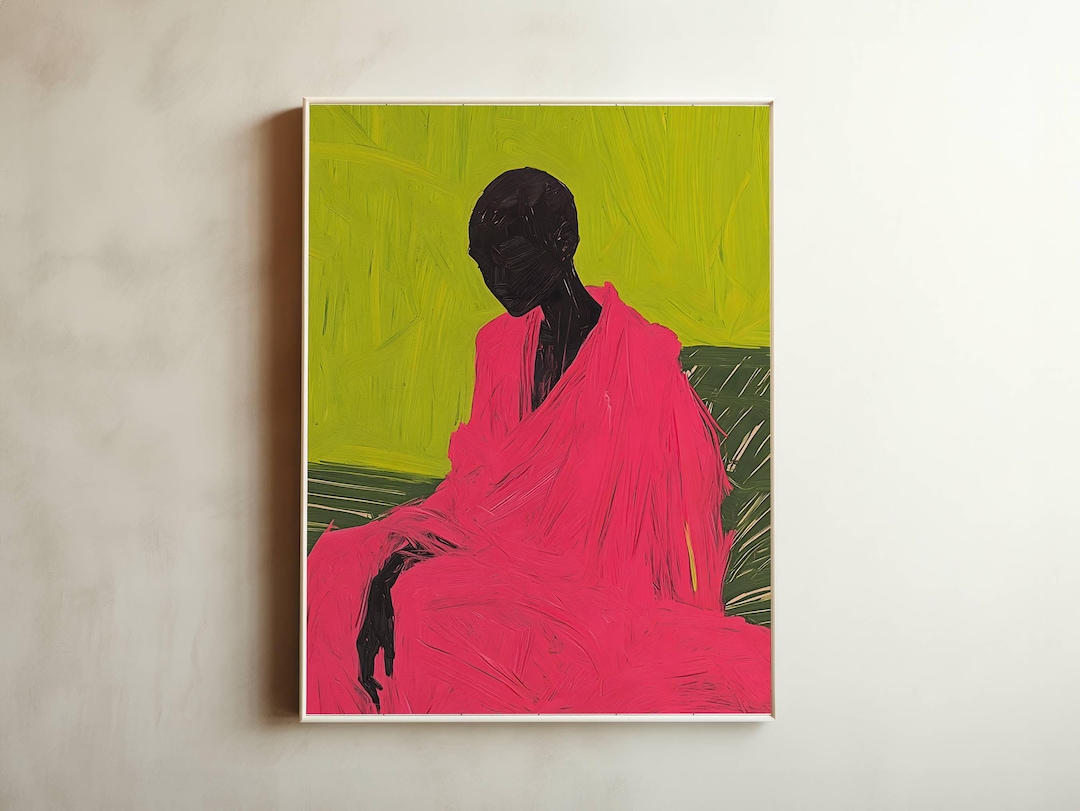 Abstract Figure Art Print, Bold Colors, Modern Wall Decor (digital ...