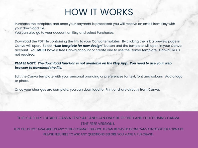 Editable Purple Workbook Template, Beautiful Customizable Lead Magnet ...