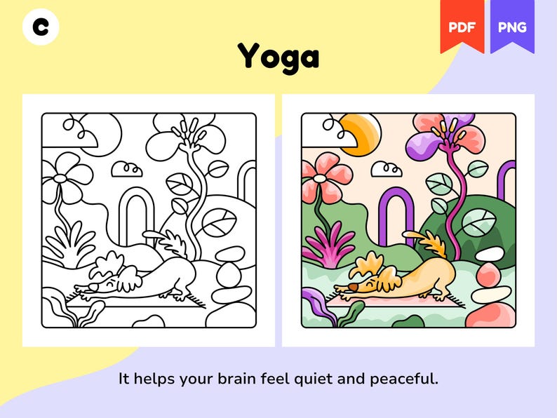 Mindful Animal Coloring Pages - 5 Unique Designs | Printable for Kids ...