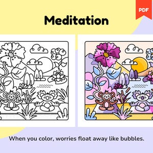 Mindful Animal Coloring Pages - 5 Unique Designs | Printable for Kids ...