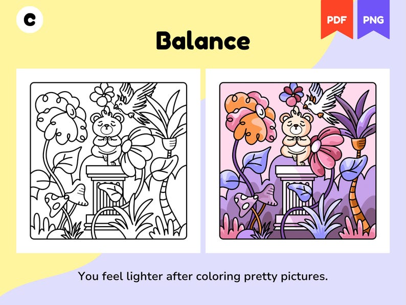 Mindful Animal Coloring Pages - 5 Unique Designs | Printable for Kids ...