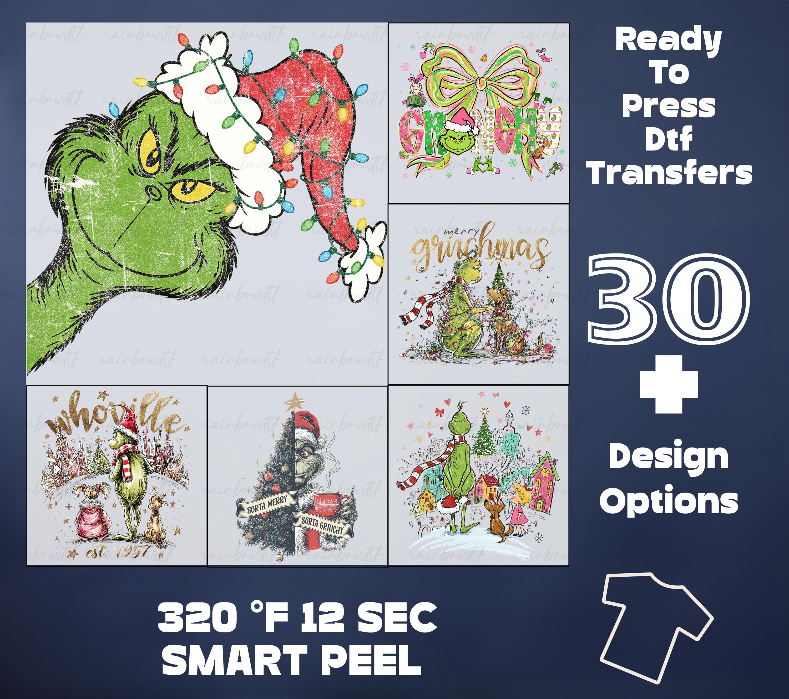 Grinch Christmas DTF Transfer, Whoville Heat Transfer, Funny Grinchy ...