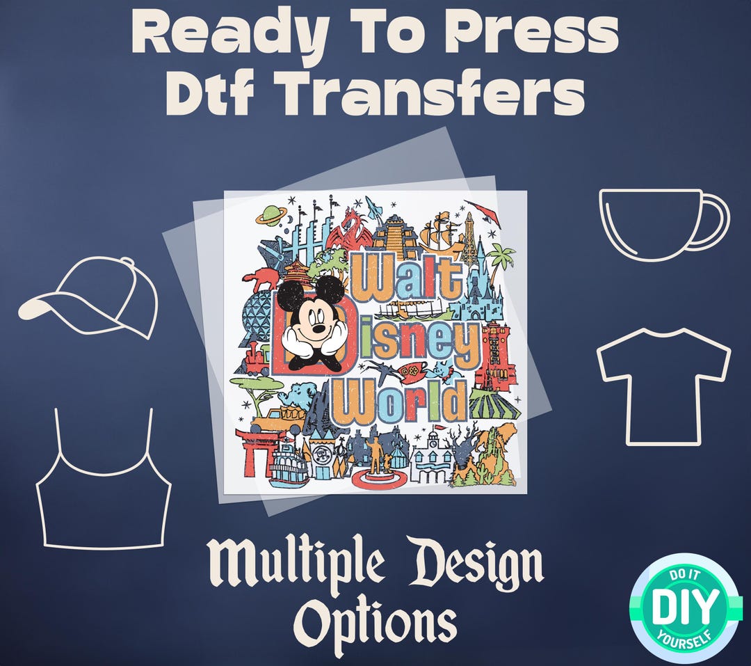 Walt Disney World DTF, Disney Trip DTF, Disney DTF Transfer Ready to ...