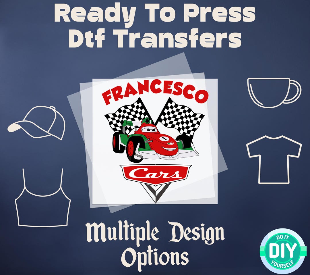 Francesco Disney Cars Dtf Transfer, Francesco Dtf Ready to Press ...