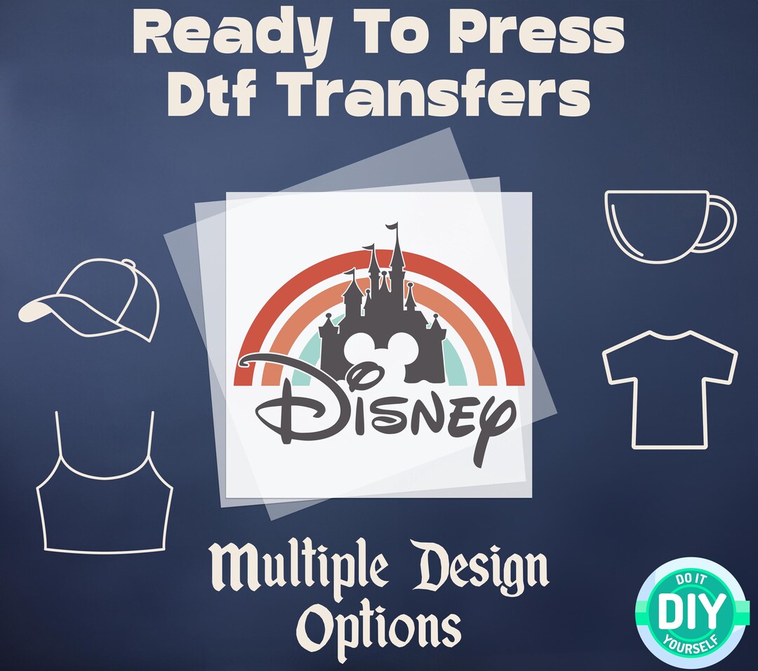 Rainbow Disney DTF, Disney Trip DTF, Disney DTF Transfer Ready to Press ...