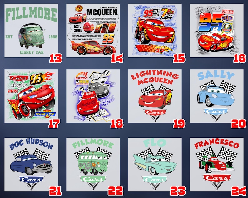 Mickey Head Cars Dtf, Lightning Mcqueen Dtf Ready to Press, Disney Cars ...