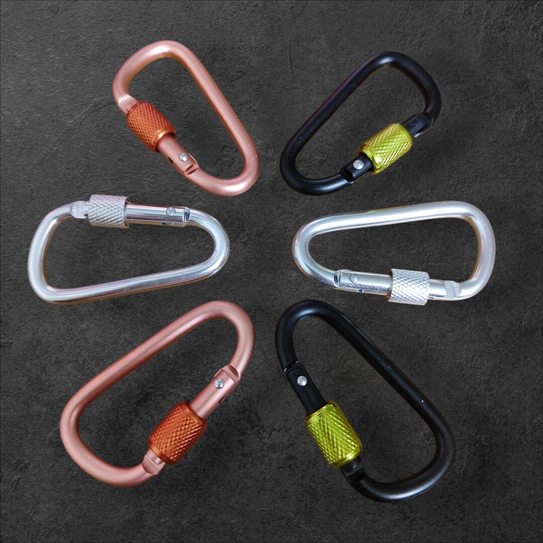 Aluminum Alloy Locking Keychain Hook Spring Snap Carabiner Clips - Etsy