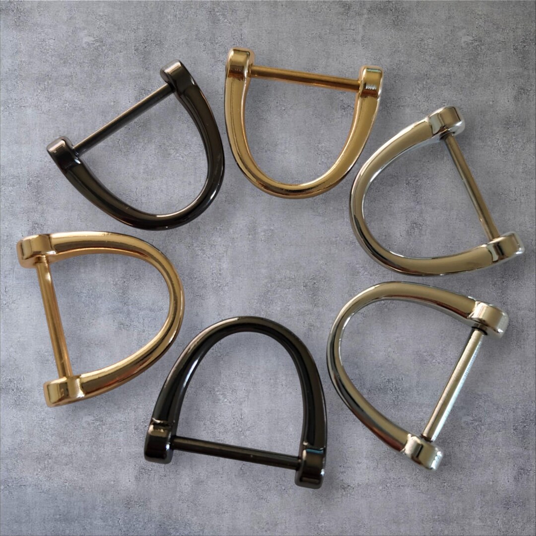 Metal Removable Screw D Ring Buckle Purse Handbag Hardware Supplies D ...