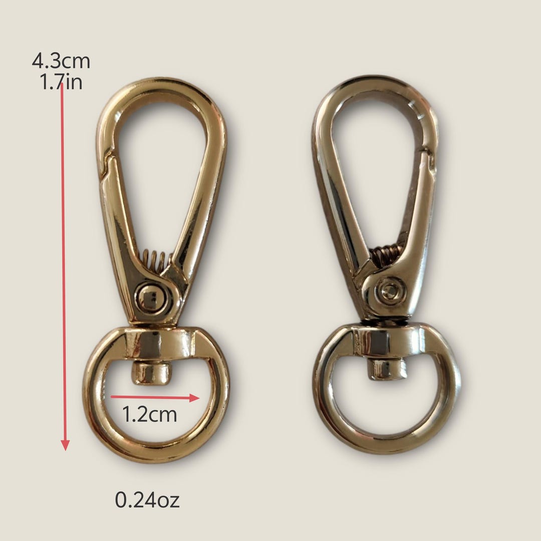 Gold Silver Swivel Snap Hook Set Clasp Keychain Hook Lobster Split Key ...