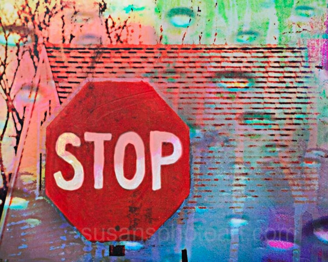 Stop Sign Art Urban Abstract Sign Photo Art Home Decor - Etsy