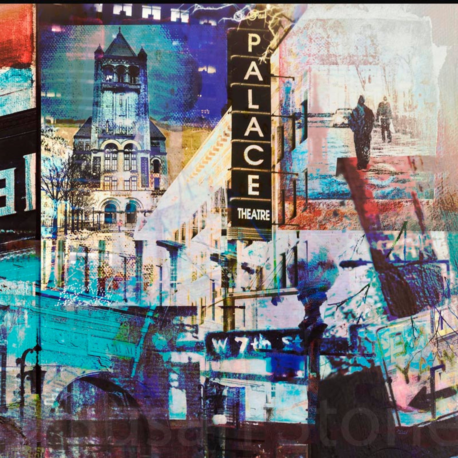 Color, St Paul Minnesota, Collage, Architecture, Palace,nostalgia ...