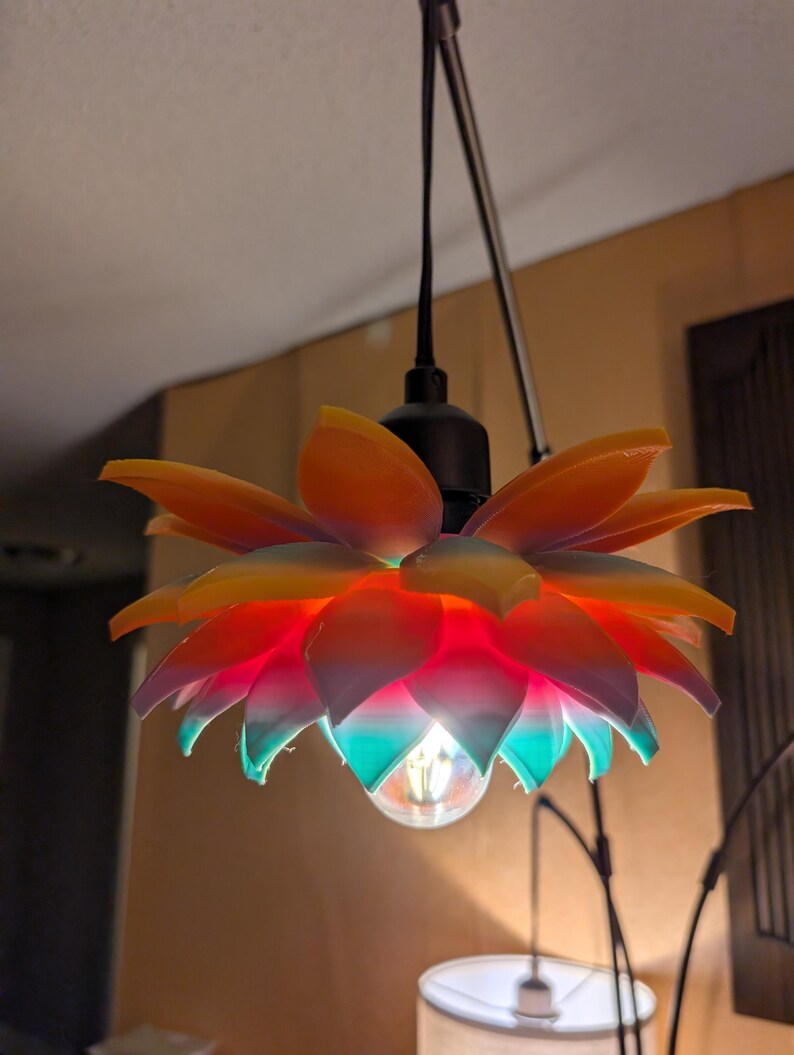 Lotus Pendant Light - Etsy