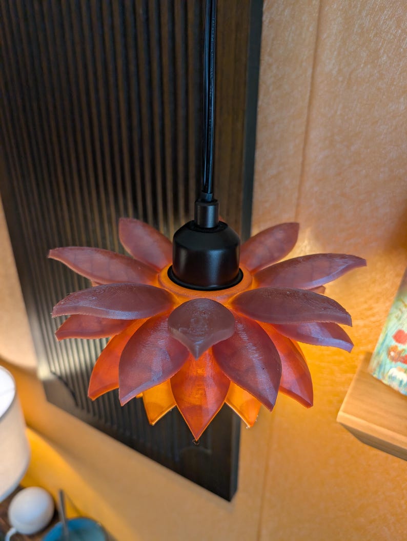 Lotus Pendant Light - Etsy