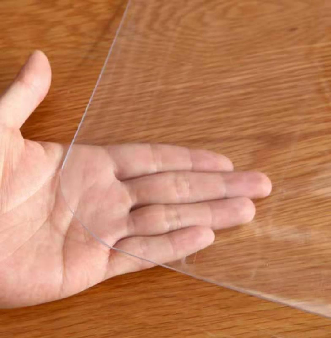 Custom Cut Clear PVC Table Protector: Soft Glass Pad, 1.5mm Thick - Etsy