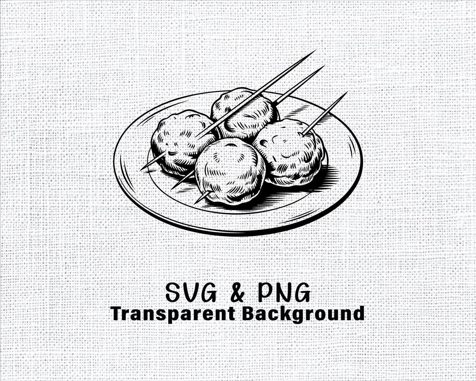 Hand-drawn Meatball Clipart Bundle: Food SVG & PNG (digital Download ...