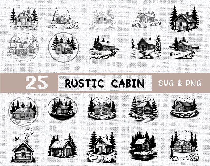 Rustic Log Cabin Wood Scene Valley Mountain Lake Landscape Camp Svg,dxf ...