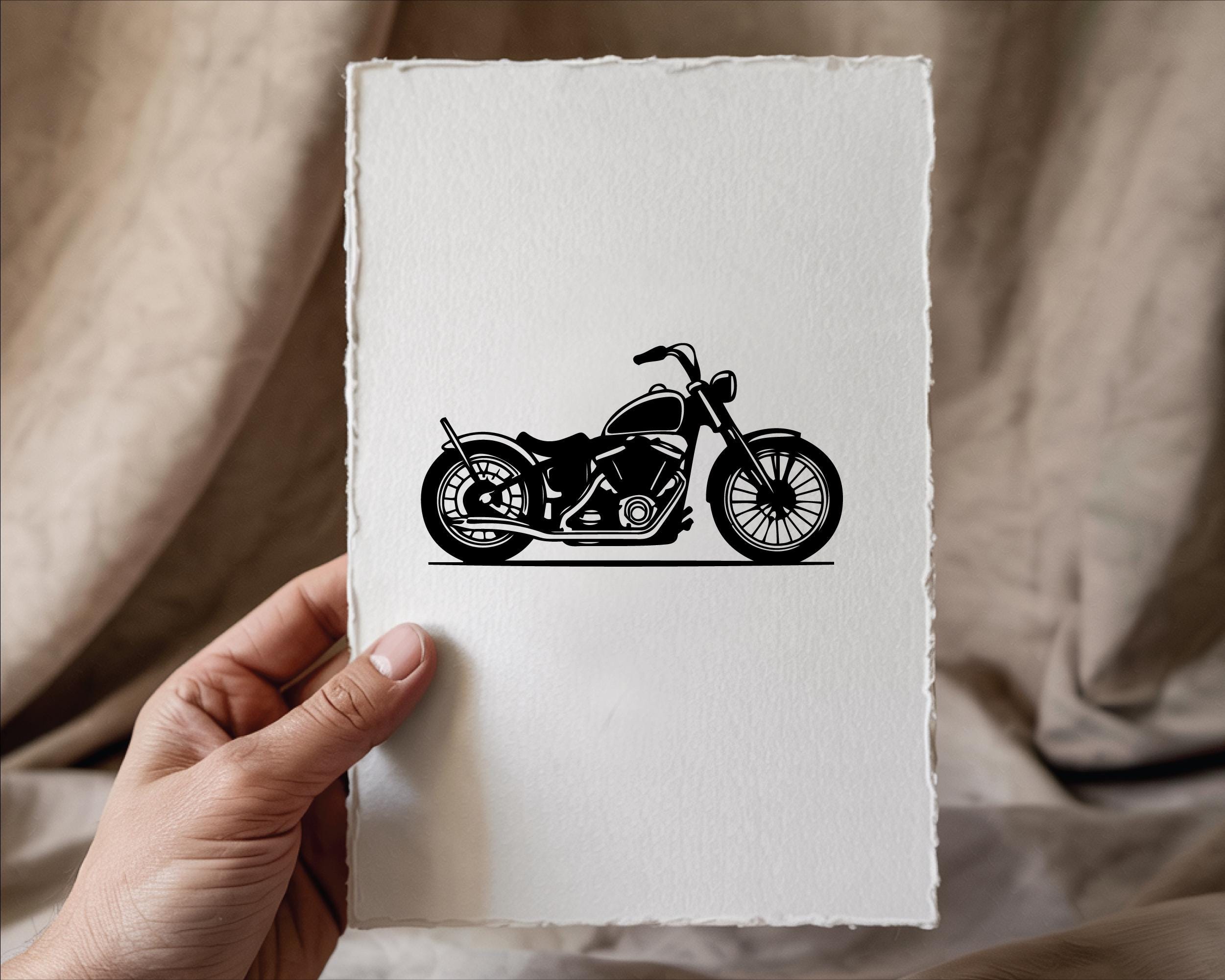 25 Chopper Bike SVG Bundle | Motorcycle Clipart Silhouette | Biker PNG ...