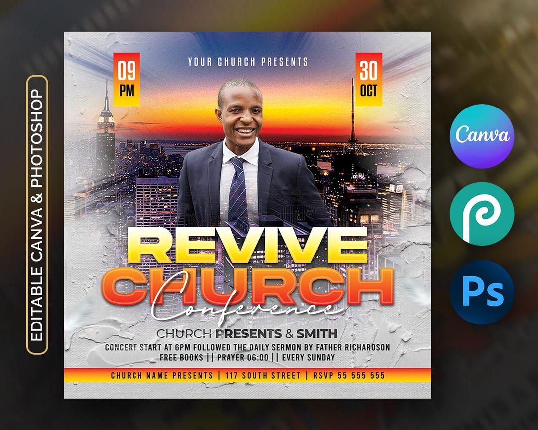Holy Communion Flyer Template: Editable Church Poster (photoshop ...