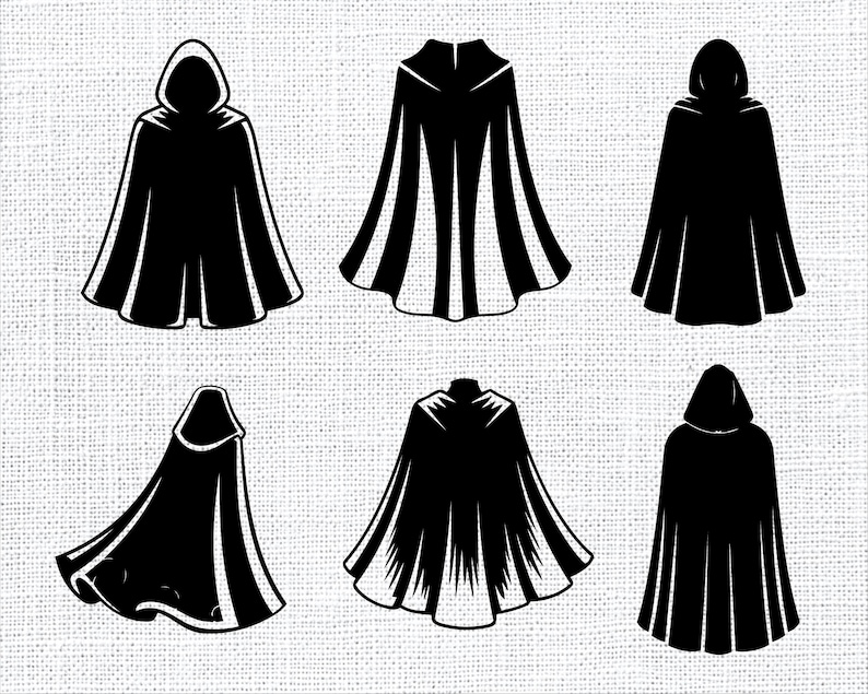25 Cape SVG & PNG Bundle | Cloak SVG for Cricut, Costume Design Clipart ...