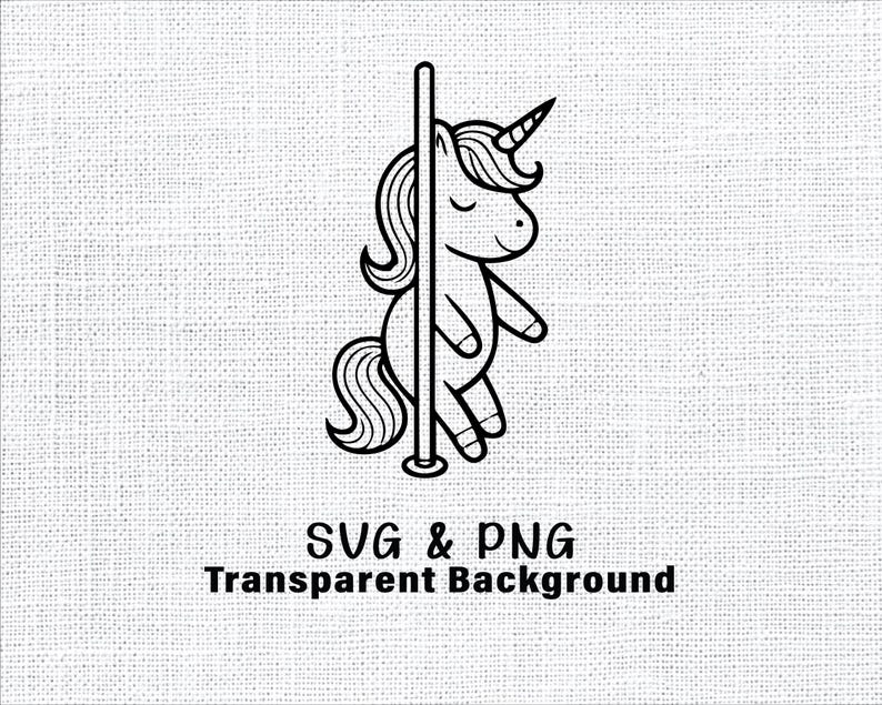 Funny Pole Dancing Unicorn SVG Bundle: Bachelorette Party Clipart ...