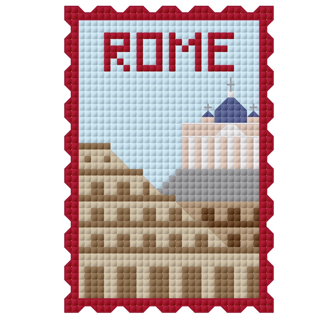 Rome Cross Stitch Pattern - Etsy