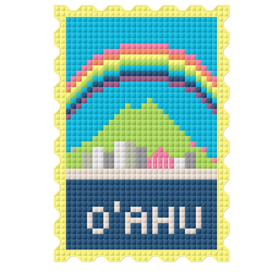 Oahu Cross Stitch Pattern - Etsy