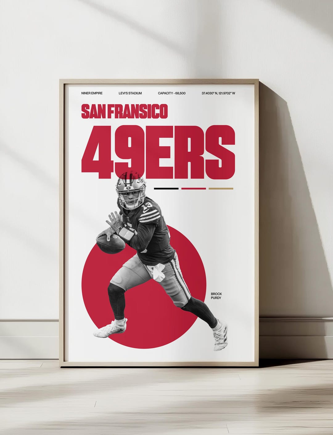 49ers NFL Poster - Digital Download | Football Wall Art - Etsy