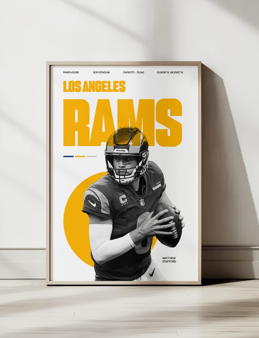 Rams NFL Poster - Digital Download | Football Wall Art - Etsy